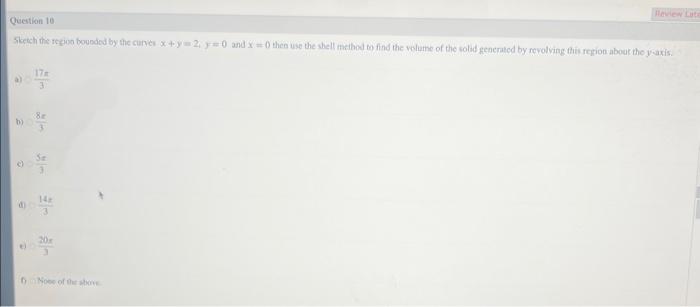 Solved a) 317π b) 38c e) 35r (4) 314t e) 330r D 5 Nose of | Chegg.com