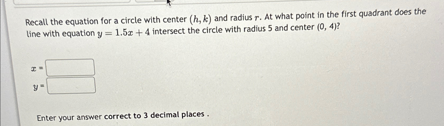 Solved Recall the equation for a circle with center (h,k) | Chegg.com
