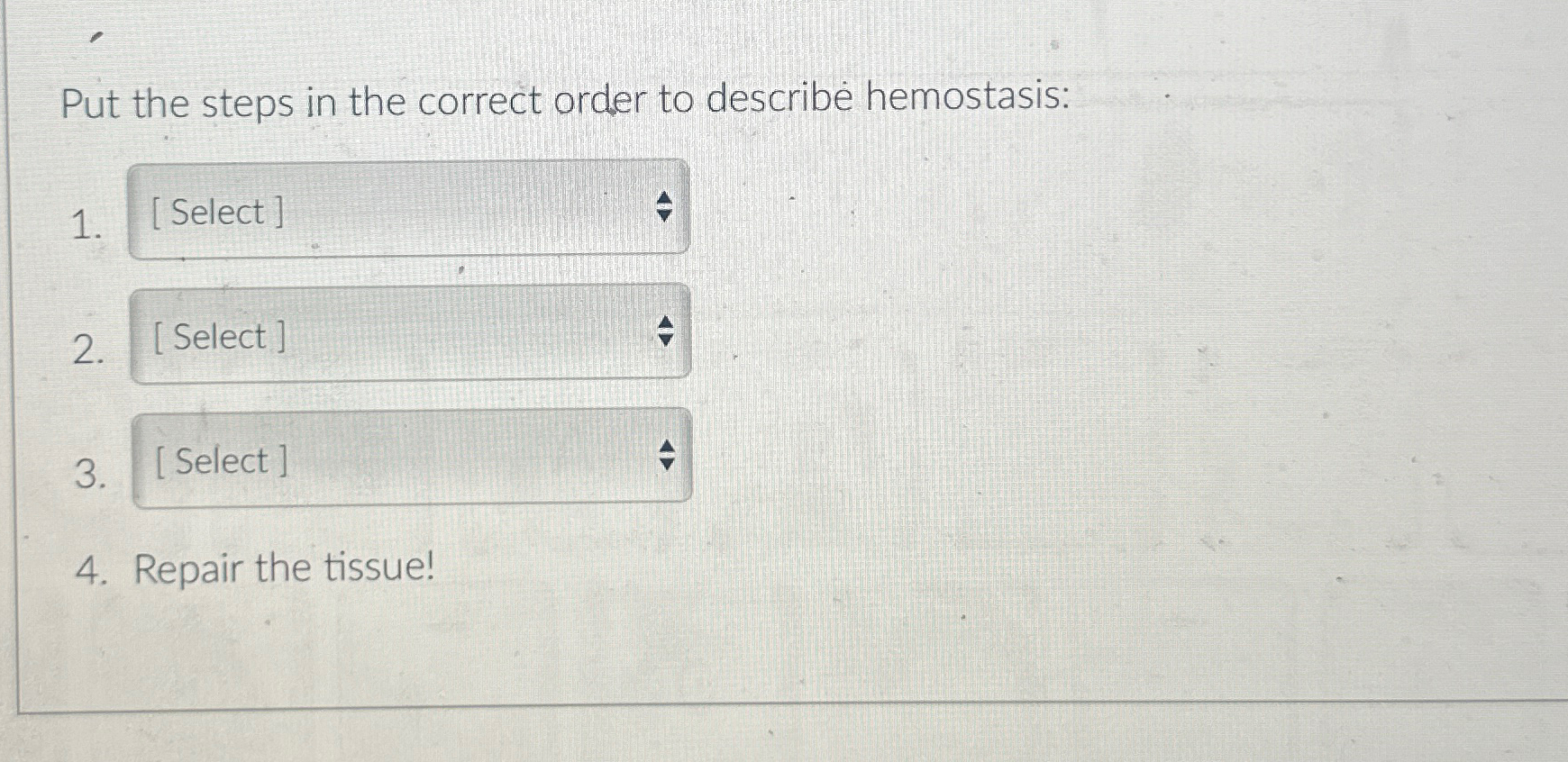 Solved Put the steps in the correct order to describe | Chegg.com