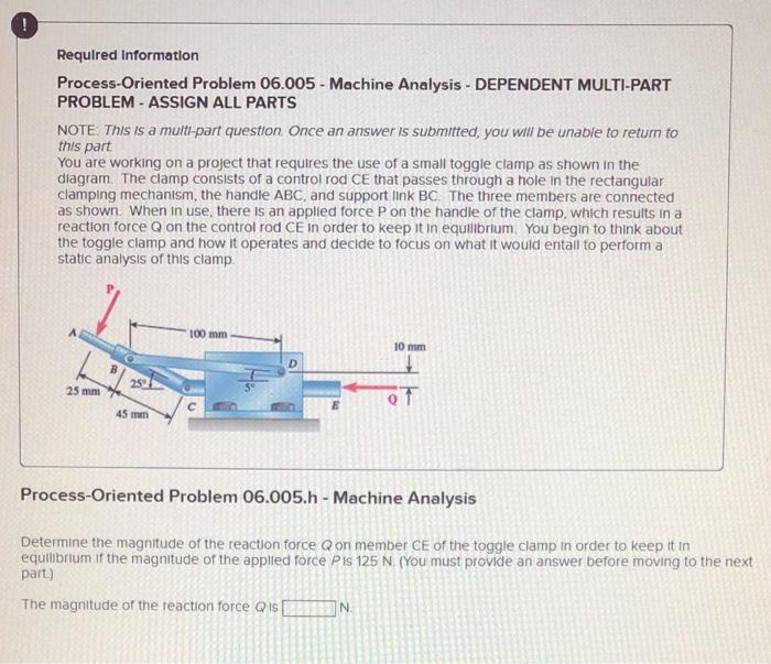 Solved ! Required Information Process-Oriented Problem | Chegg.com