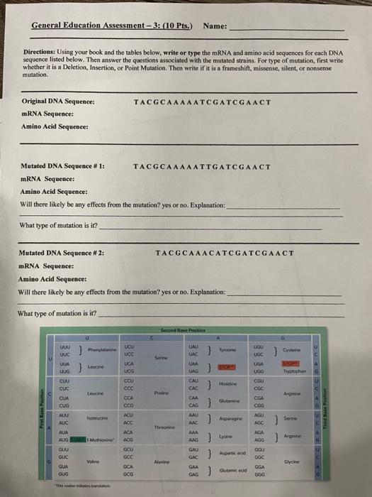 Solved Directions: Using your book and the tables below, | Chegg.com