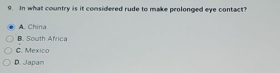 Solved In what country is it considered rude to make | Chegg.com