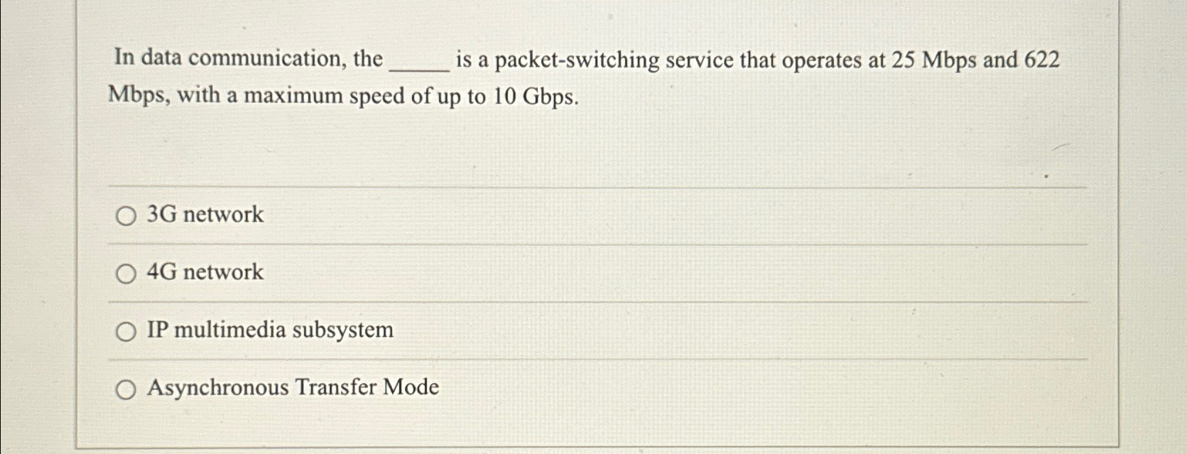 Solved In data communication, the is a packet-switching | Chegg.com