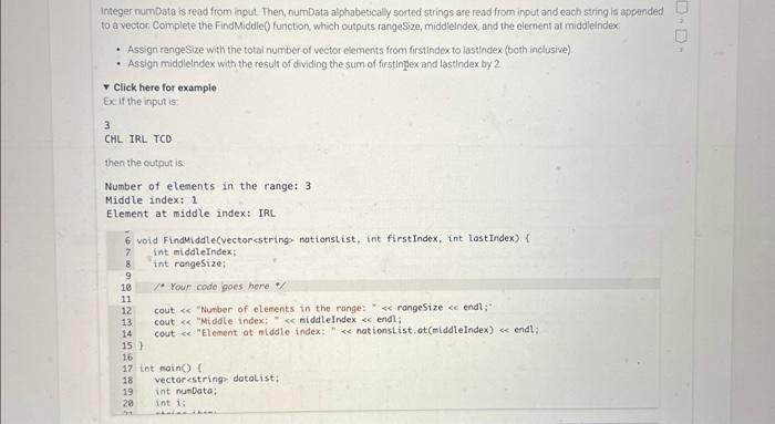 Solved Integer Numdata Is Read From Input Then Numdata