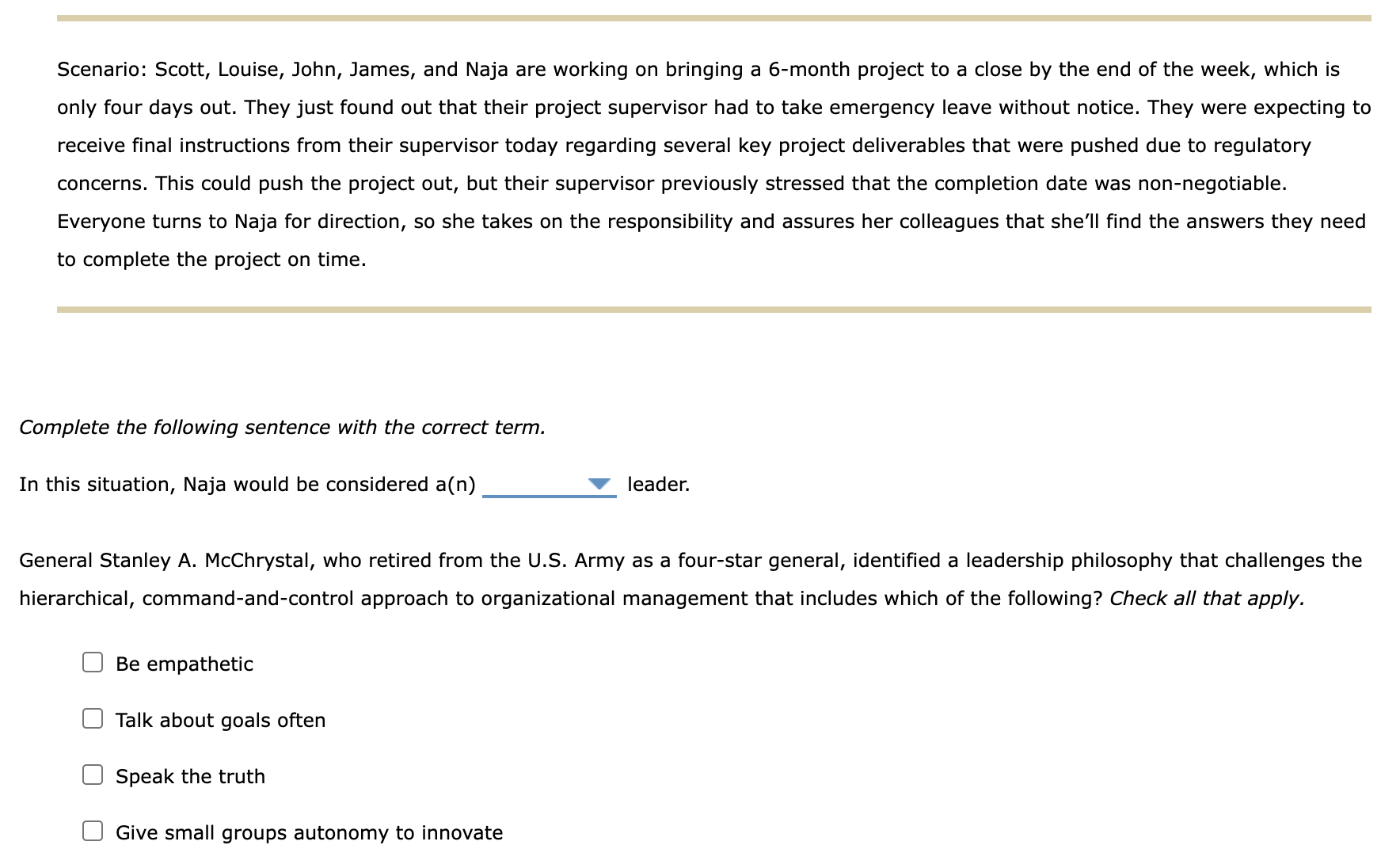 Solved Complete the following sentence with the correct | Chegg.com