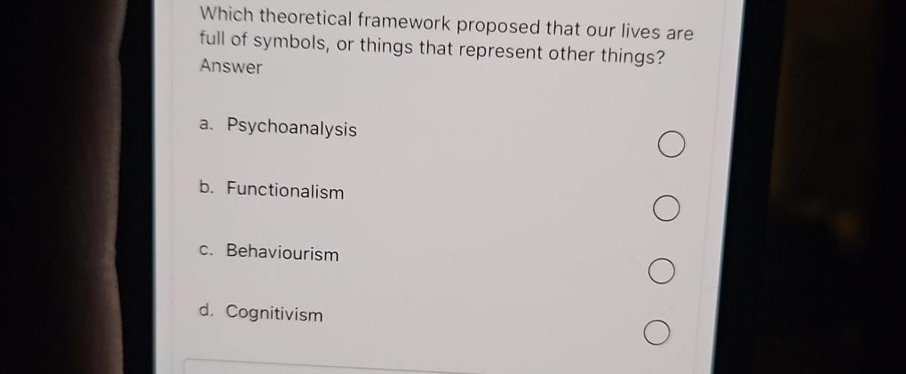 Solved Which theoretical framework proposed that our lives | Chegg.com