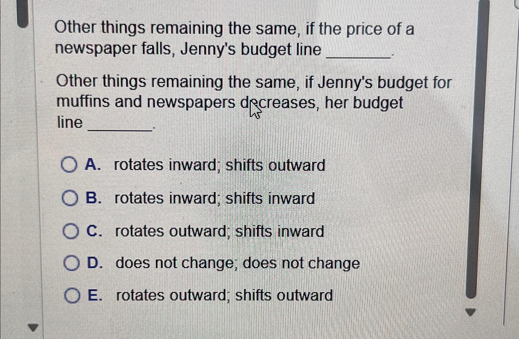 Solved Other things remaining the same, if the price of a | Chegg.com