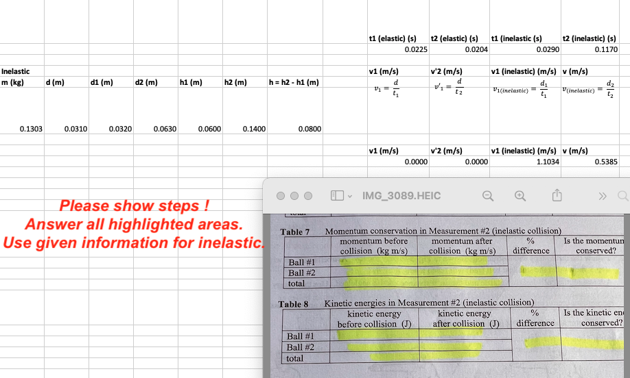 Please show steps!Answer all highlighted areas.Use | Chegg.com