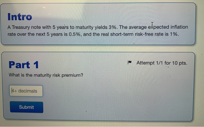 Solved Intro A Treasury note with 5 years to maturity yields | Chegg.com
