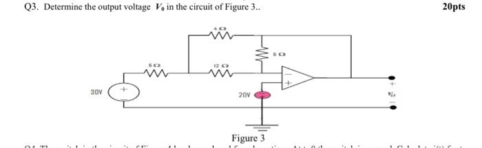Solved Q3. Determine the output voltage V0 in the circuit of | Chegg.com
