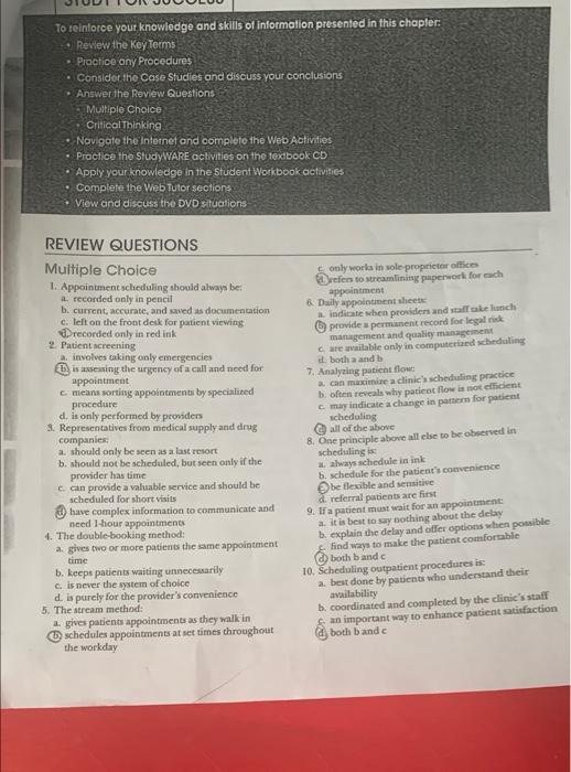 Solved To reinforce your knowledge and skills of information | Chegg.com