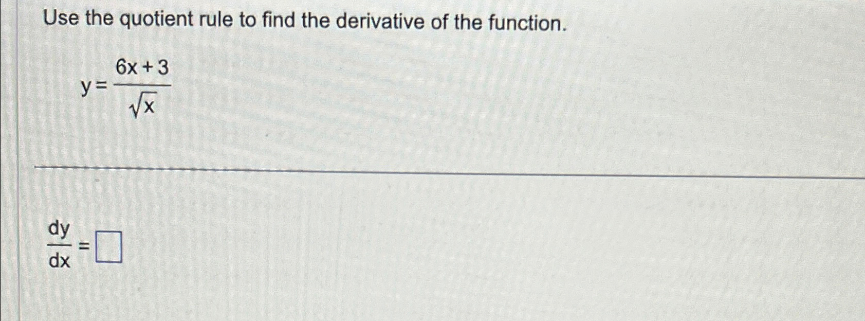 Solved Use the quotient rule to find the derivative of the | Chegg.com