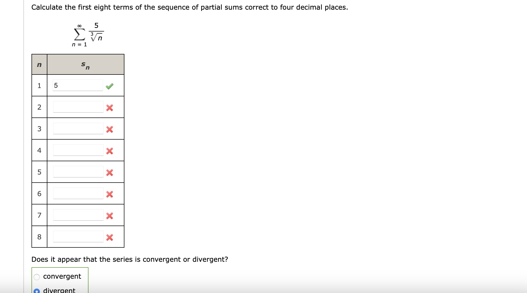 Solved Calculate the first eight terms of the sequence of | Chegg.com