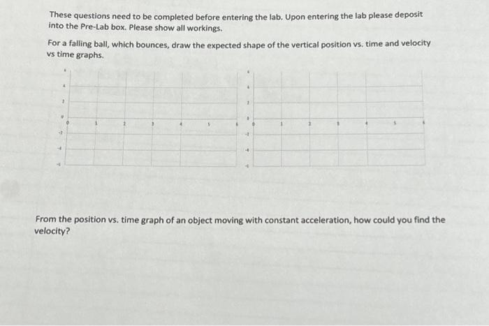 Solved Please show all workings.Q1. For a falling ball, | Chegg.com