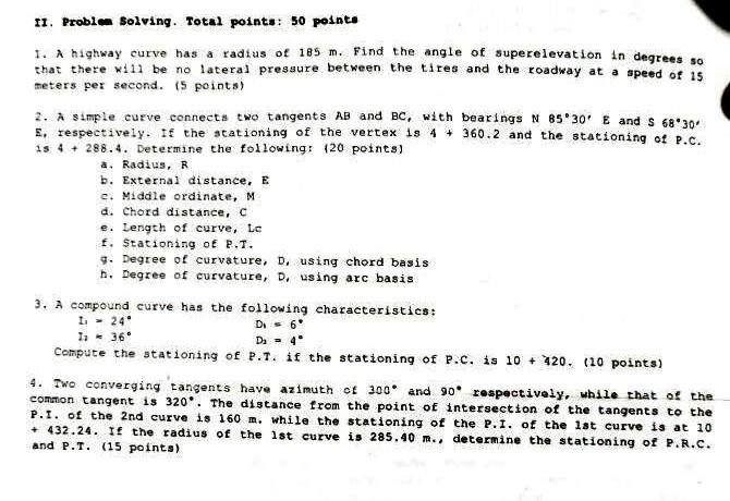 Solved II. Proble solving. Total pointa: 50 pointe 1. A | Chegg.com