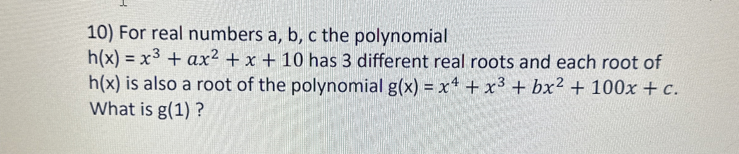 Solved by an EXPERT For real numbers a,b,c ﻿the polynomial | Chegg.com