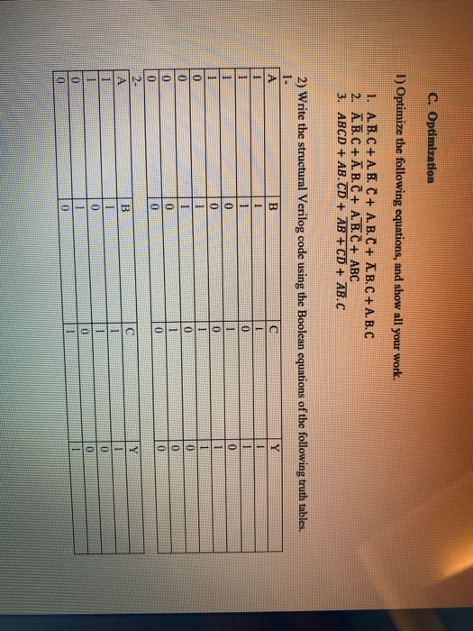 Solved A. COMBINATIONAL LOGIC DESIGN AND SIMULATION Design | Chegg.com