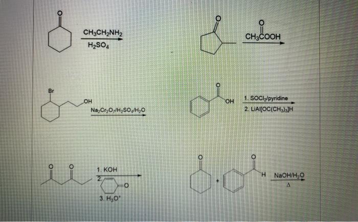 Solved O CH3CH2NH2 H2SO4 CH3COOH Br OH o ОН 1. | Chegg.com
