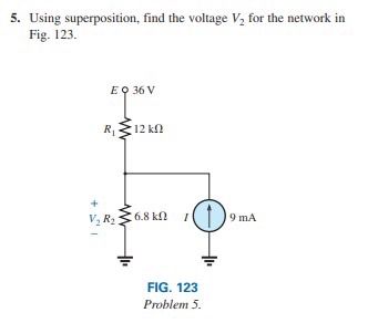 Solved Using superposition, find the voltage V2 ﻿for the | Chegg.com