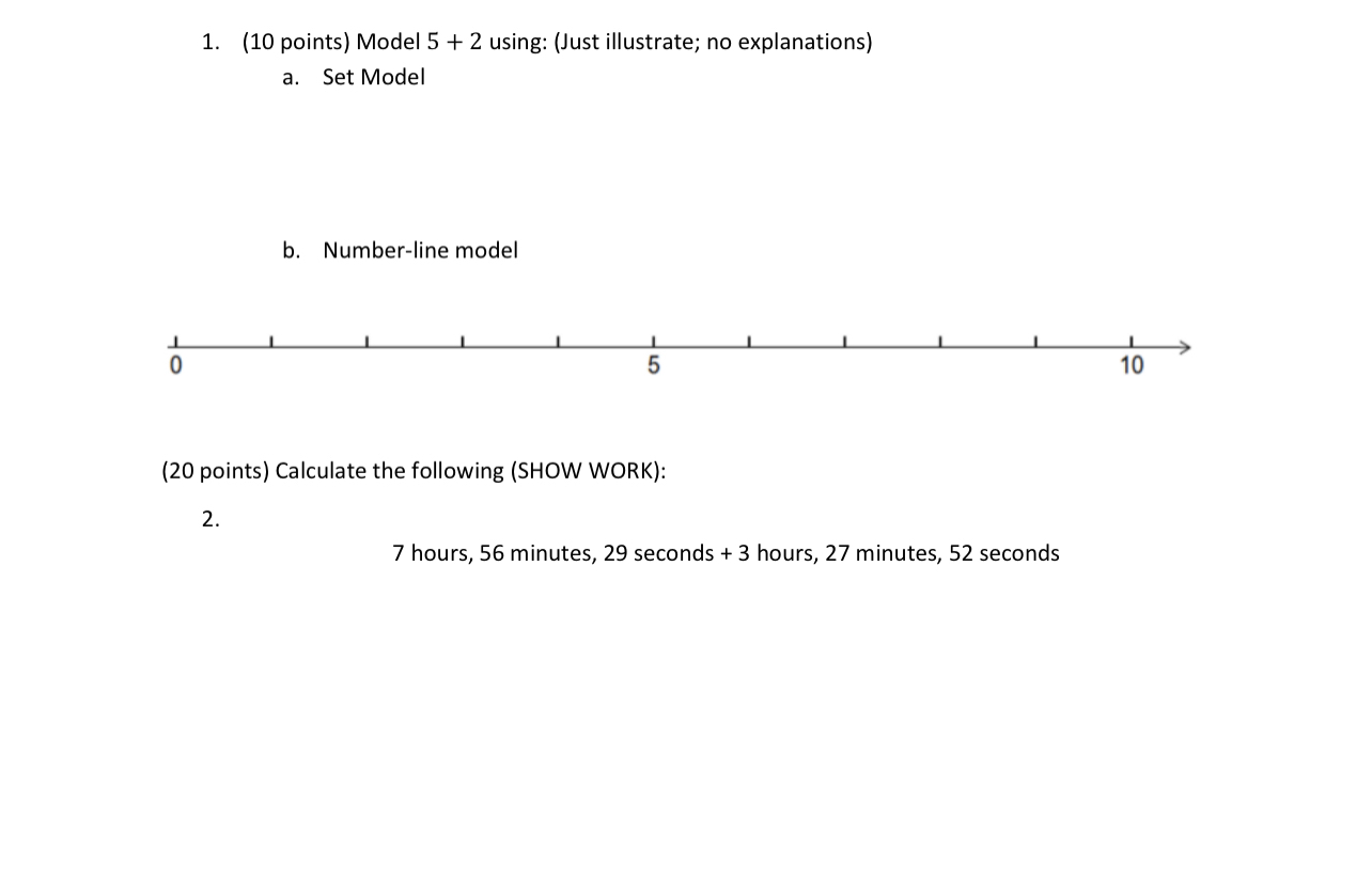 10 ﻿points ﻿model 5 2 ﻿using Just Illustrate No