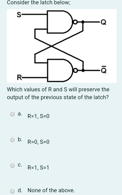 Solved We have a memory device that uses 2000 SR latches to | Chegg.com