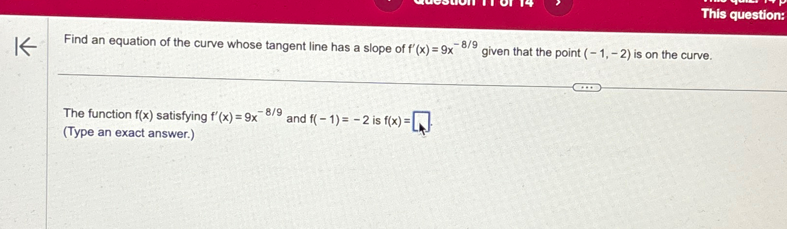 Solved This question:Find an equation of the curve whose | Chegg.com
