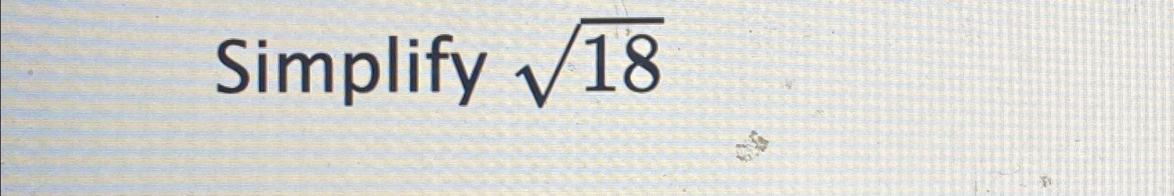 Solved Simplify 182 | Chegg.com