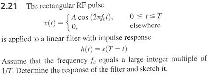 The rectangular RF pulse is applied to a linear | Chegg.com