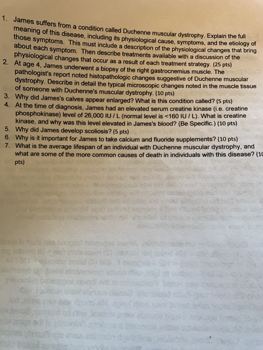 Solved Case Study: Duchenne Muscular Dystrophy voosta | Chegg.com