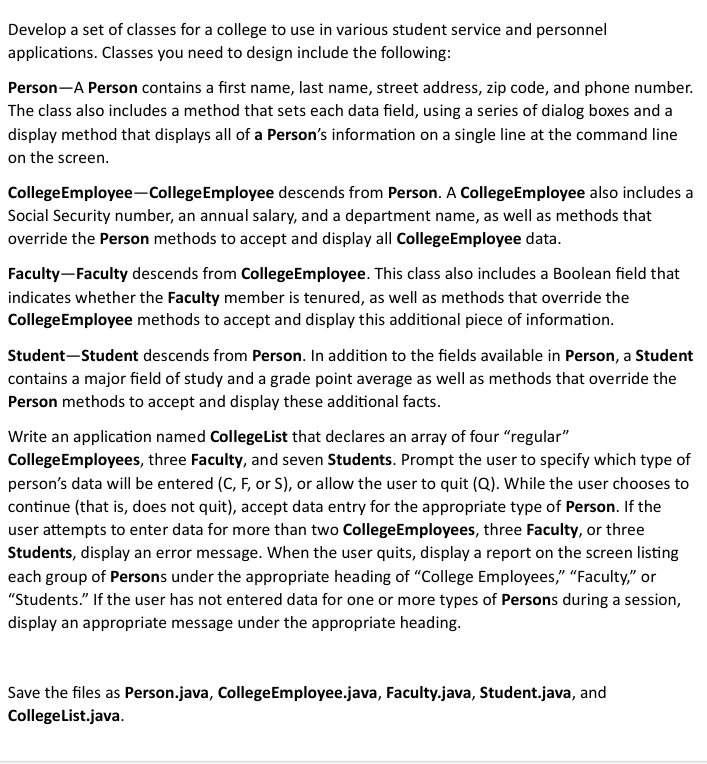 Solved I need help with this Java program and it needs | Chegg.com