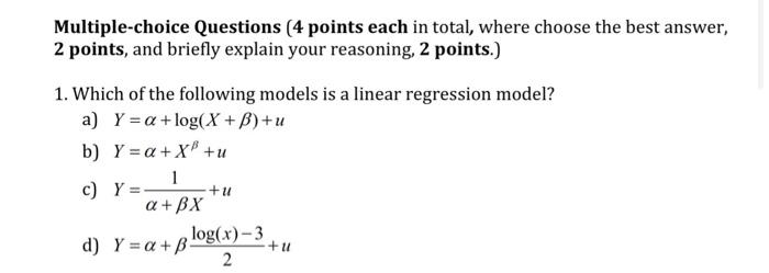Solved Multiple-choice Questions ( 4 points each in total, | Chegg.com