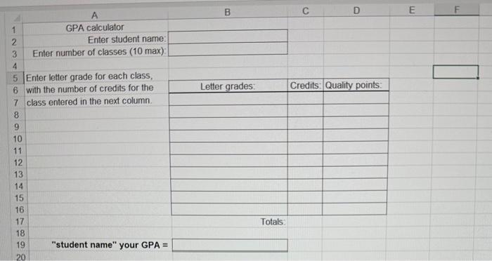 Solved Write A Vba Program The Will Use An Excel Spreadsheet 4753