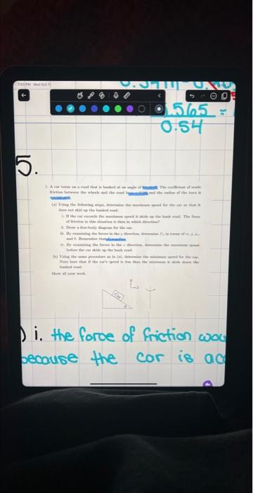 Solved A car turns on a road that is banked at an angle of 0 | Chegg.com