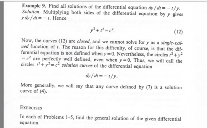 Solved Differential Equationsthese Are Seperable Equations