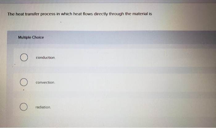 Solved The heat transfer process in which heat flows | Chegg.com