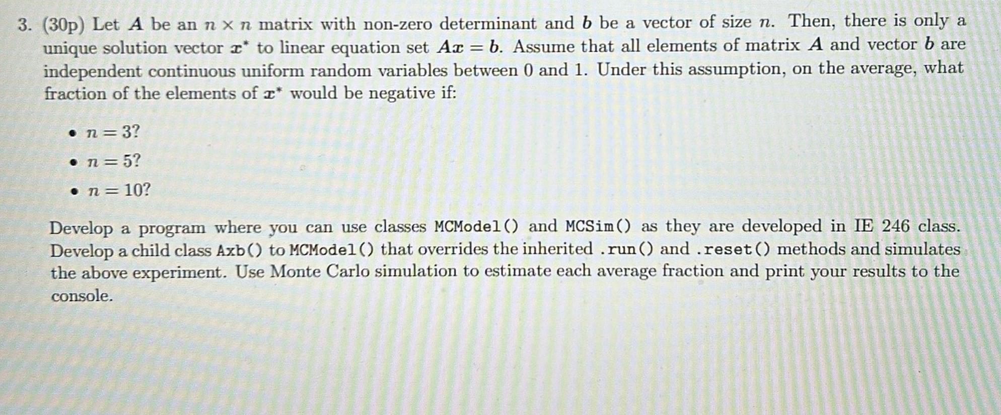 Solved (30p) ﻿Let A ﻿be an n×n ﻿matrix with non-zero | Chegg.com