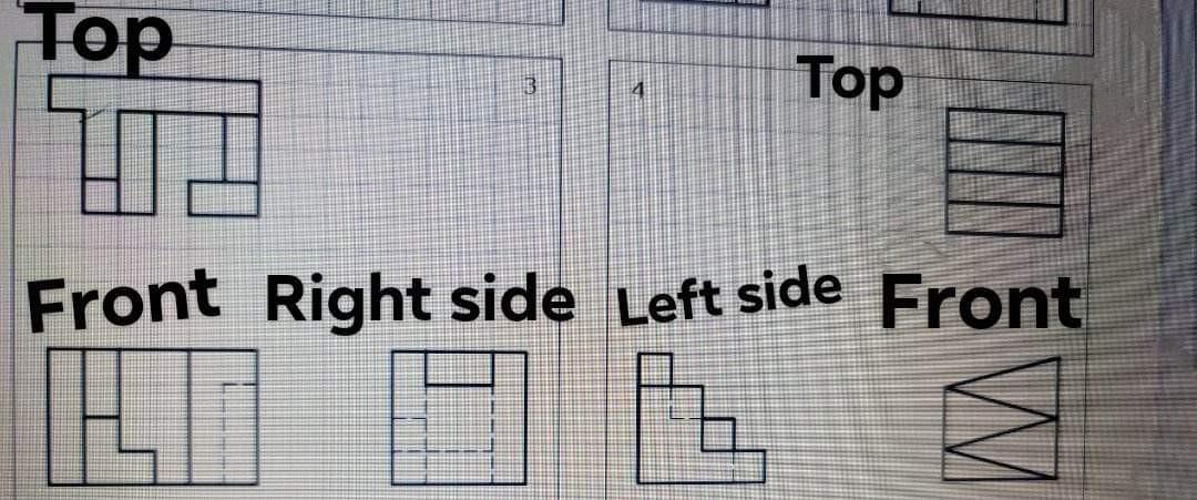 Solved Front Right side Left side Front Top | Chegg.com
