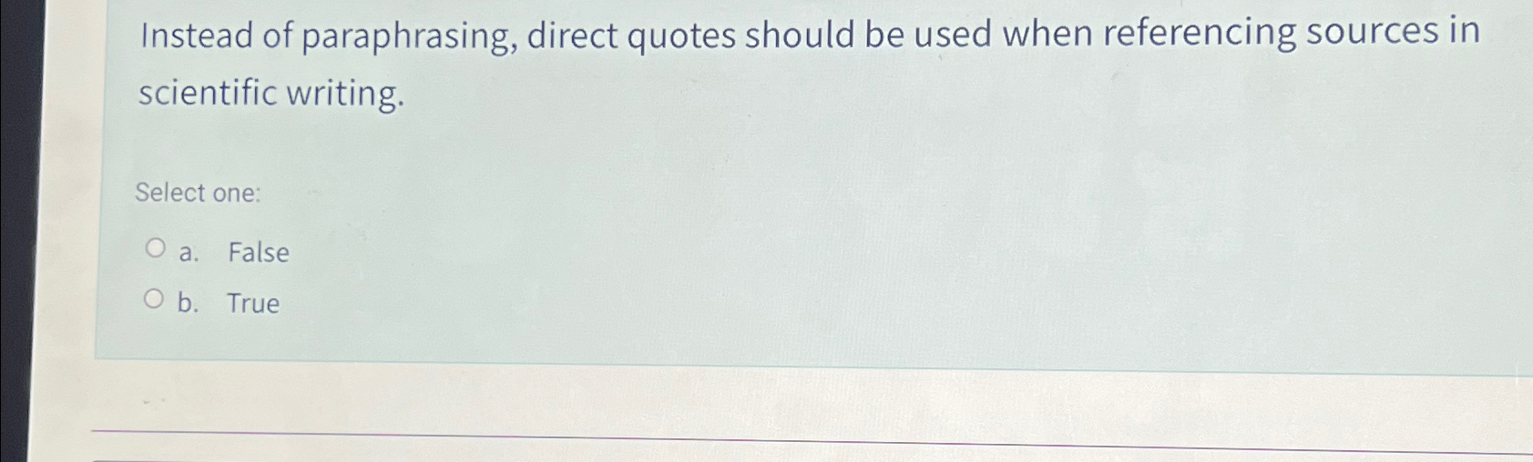 Solved Instead of paraphrasing, direct quotes should be used | Chegg.com