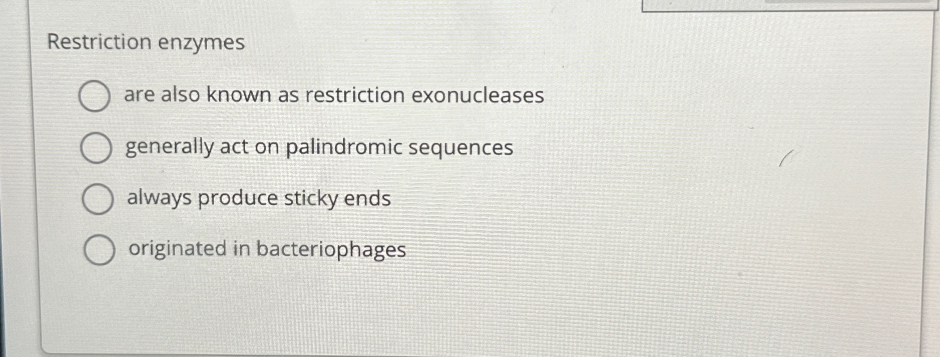 Restriction enzymesare also known as restriction | Chegg.com