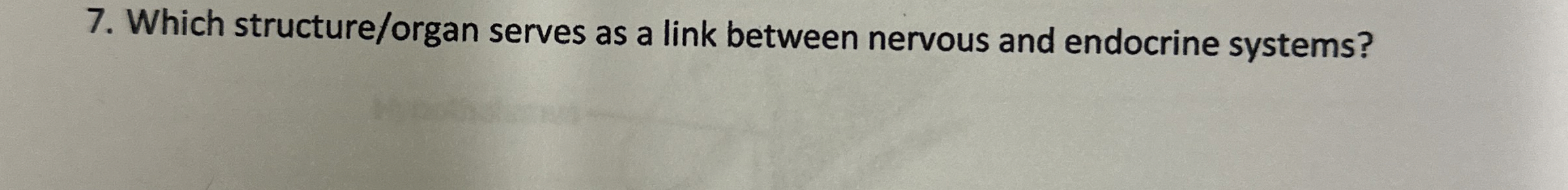 Solved Which structure/organ serves as a link between | Chegg.com