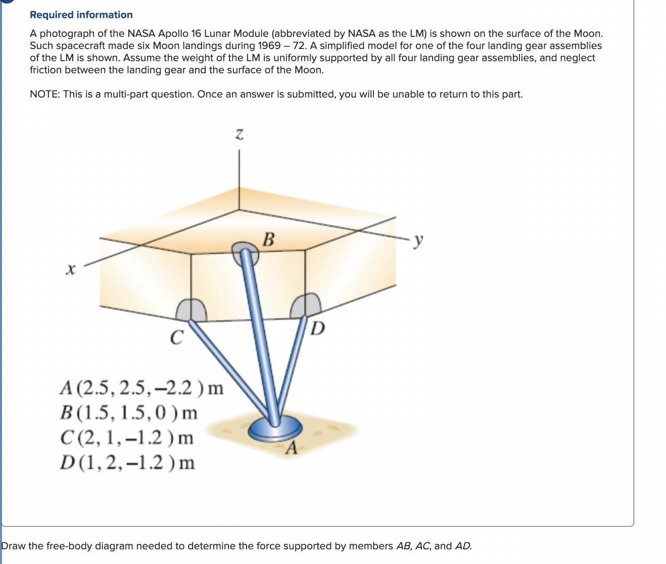 Solved Draw the free-body diagram needed to determine the | Chegg.com