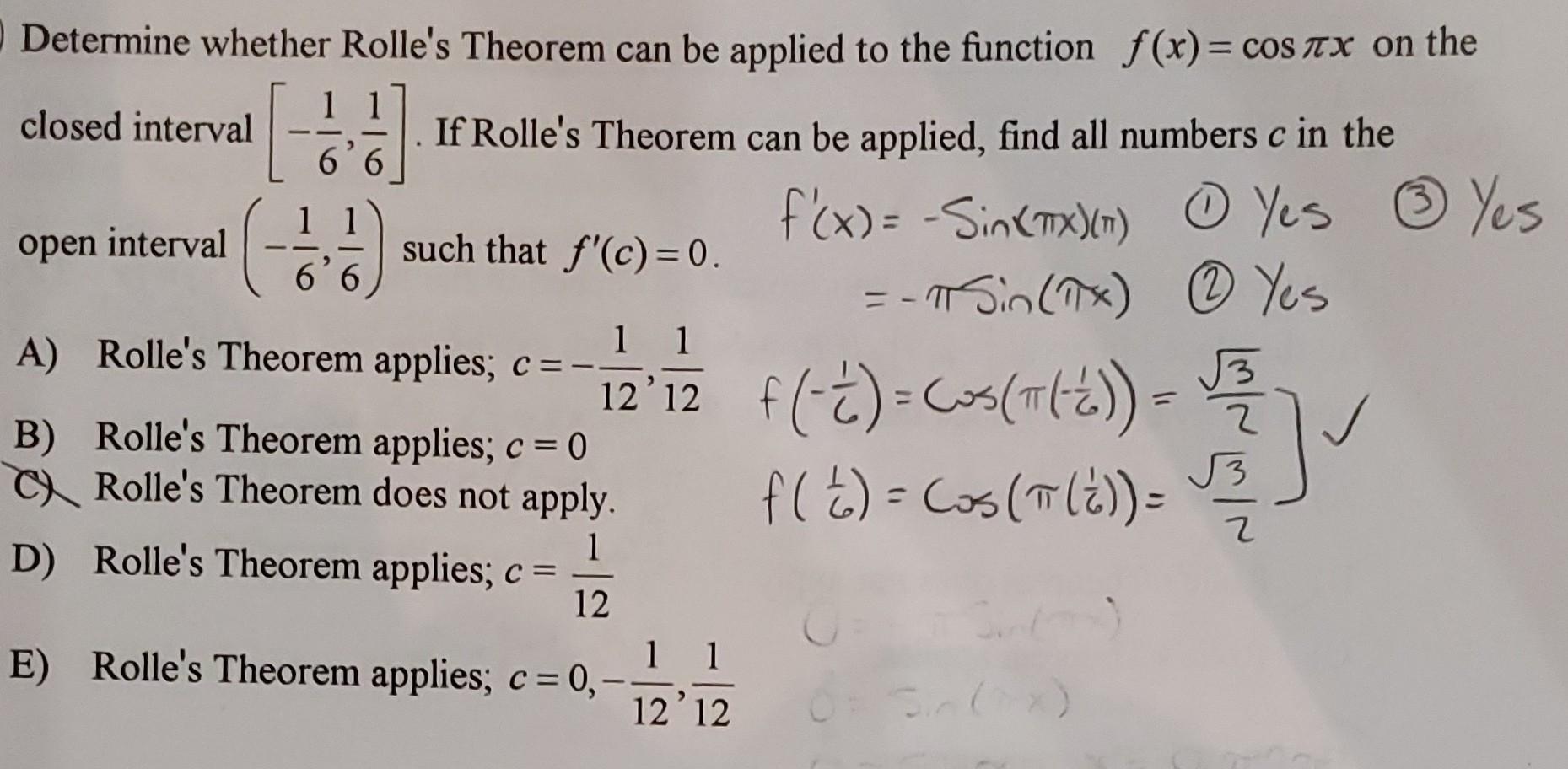 Solved Determine whether Rolle's Theorem can be applied to | Chegg.com