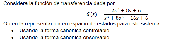 Solved Considera la función de transferencia dada | Chegg.com