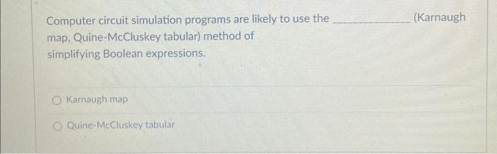 Solved Computer circuit simulation programs are likely to | Chegg.com