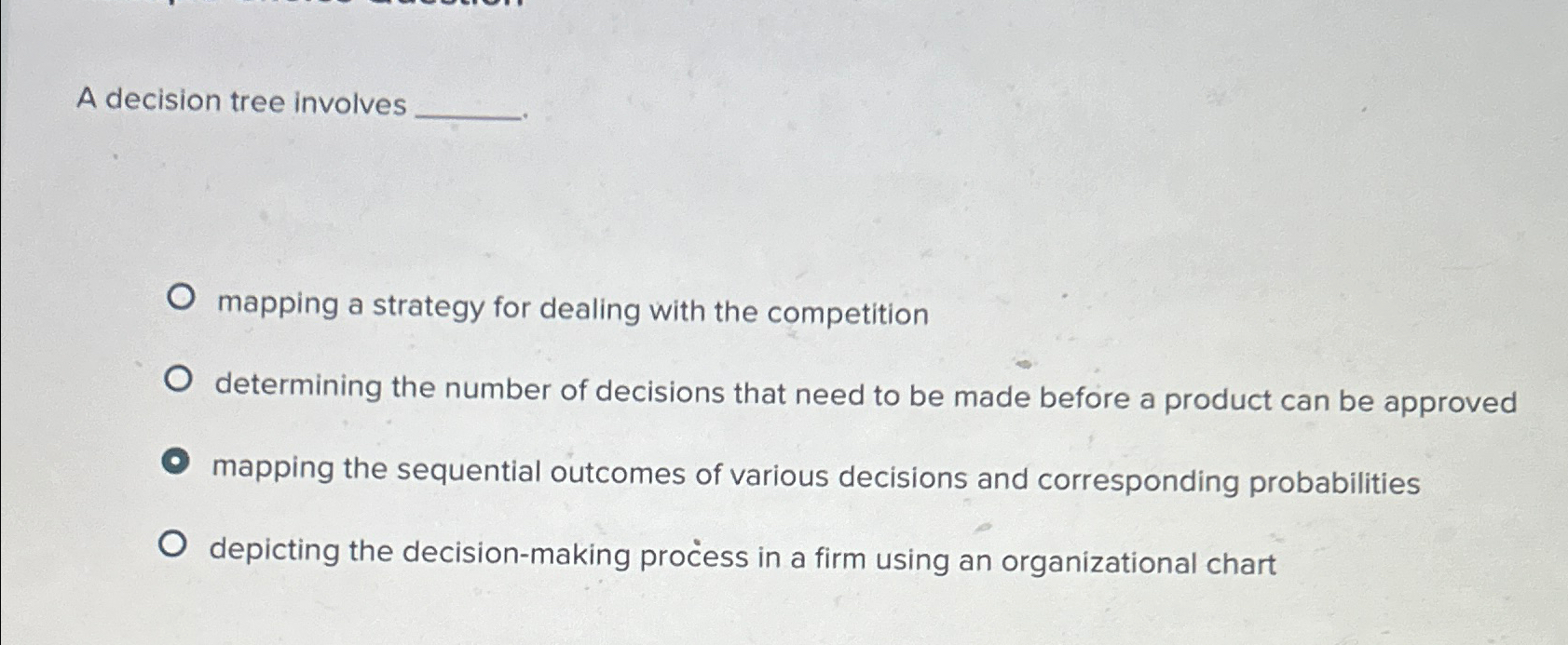 Solved A decision tree involvesmapping a strategy for | Chegg.com
