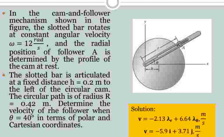 [Solved]: In the cam-and-follower mechanism shown in the fig