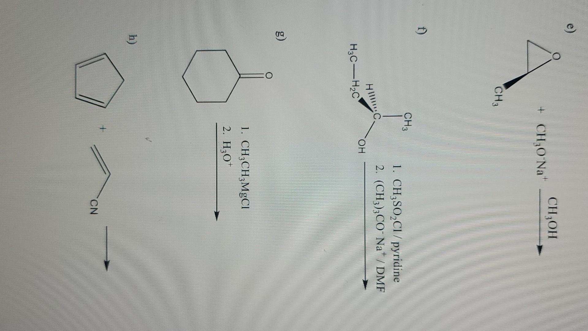 Solved 2. Provide all products or reactants to complete the | Chegg.com