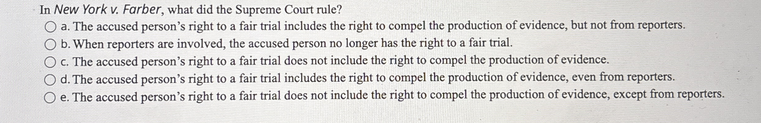Solved In New York v. ﻿Farber, what did the Supreme Court | Chegg.com