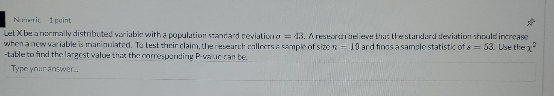 Solved NumericLet x ﻿be a normally distributed variable with | Chegg.com