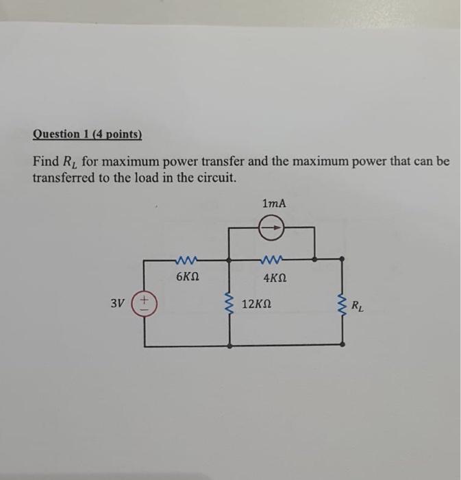 Solved Find RL for maximum power transfer and the maximum | Chegg.com